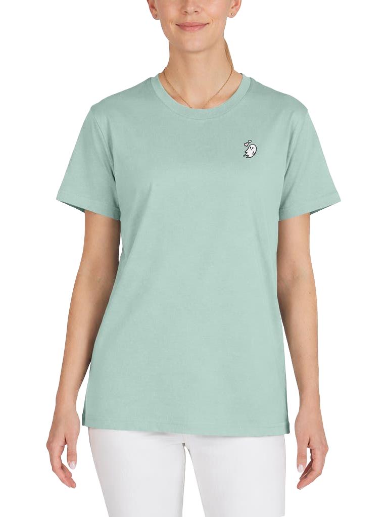DALIX Jersey Tee with Embroidered Ghost Detail